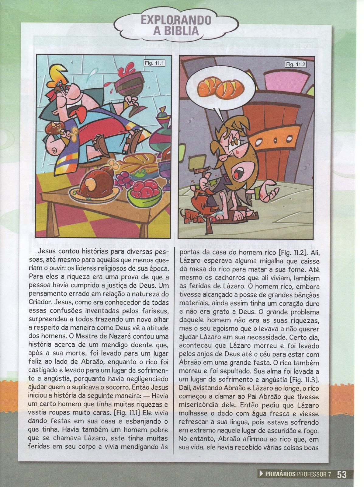 Adalia Helena: Subsidio: Lição 11- O Homem Rico e o Pobre Lázaro ...