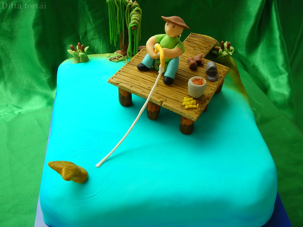 Ditta tortái: Horgászos torta