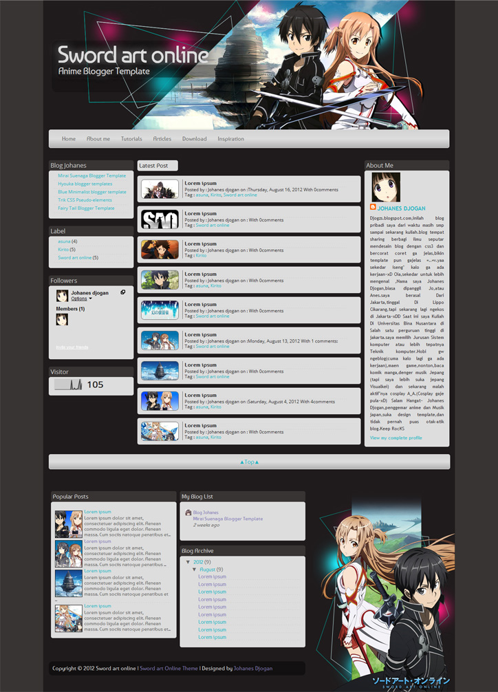 Template Blog SAO