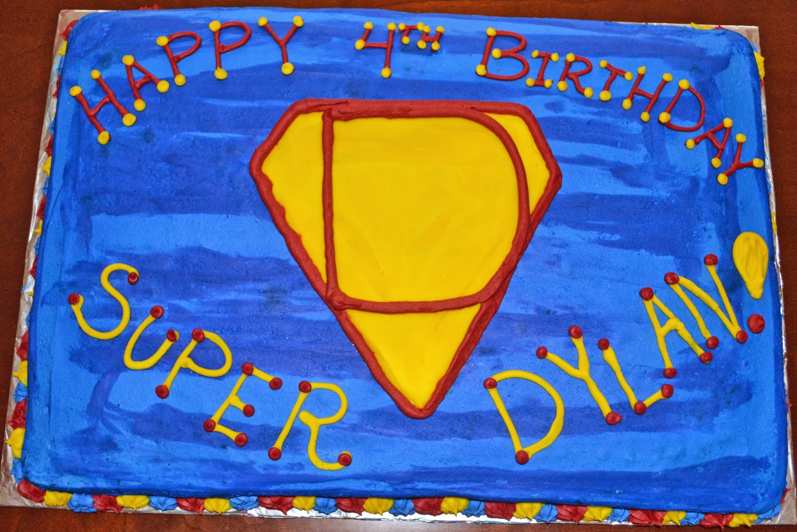 Affordable Cakes by Tiffany: Super Dylan Blue Sheet Cake