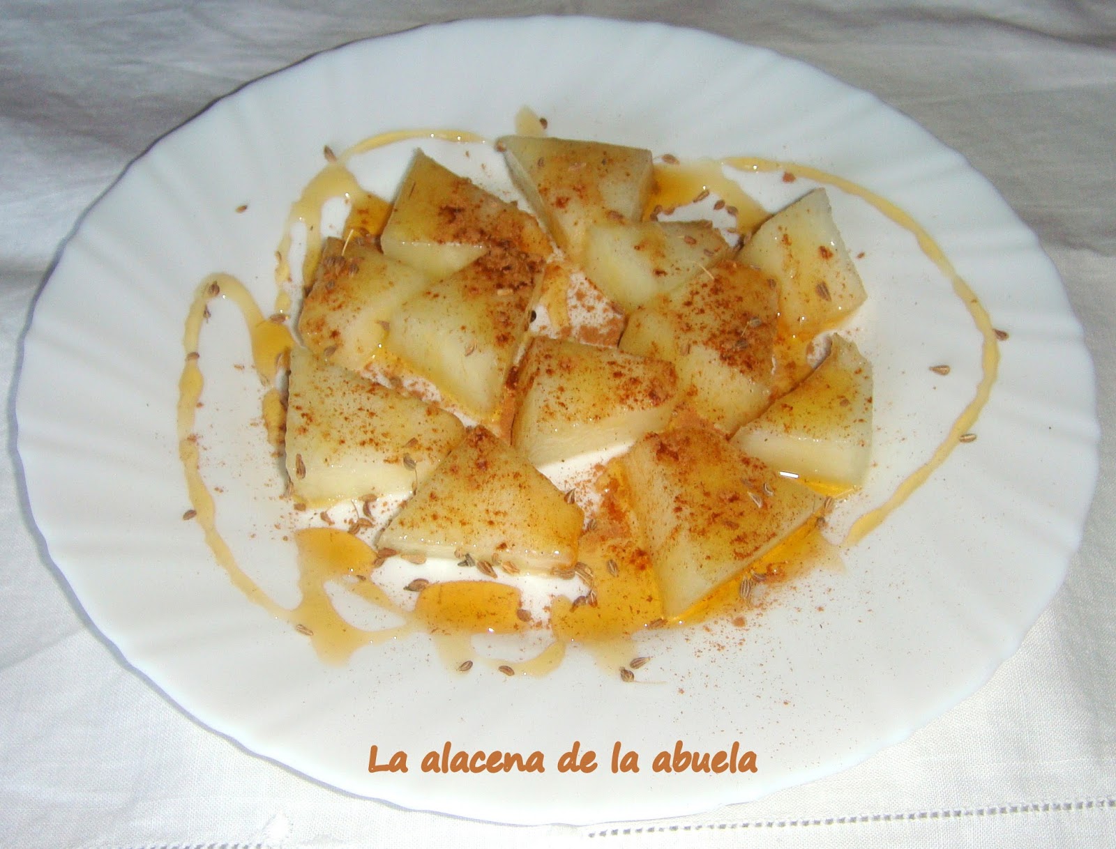 La alacena de la abuela Carmen: MELÓN CON CANELA Y MIEL