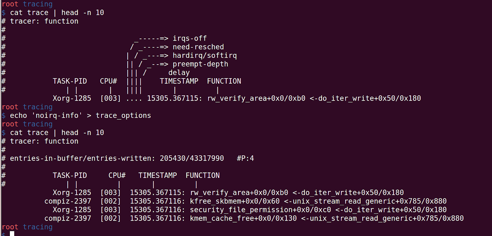 Debugging Linux Kernel using ftrace Part15 - trace_options