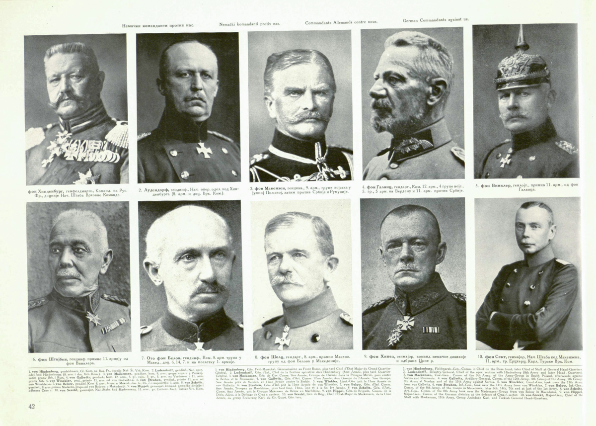 German Commandants on the front against Serbia and Romania - WW1 ...