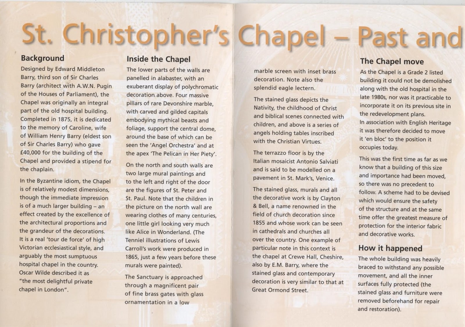 Les roses de décembre: The Chapel of St. Christopher and the GOSH ...