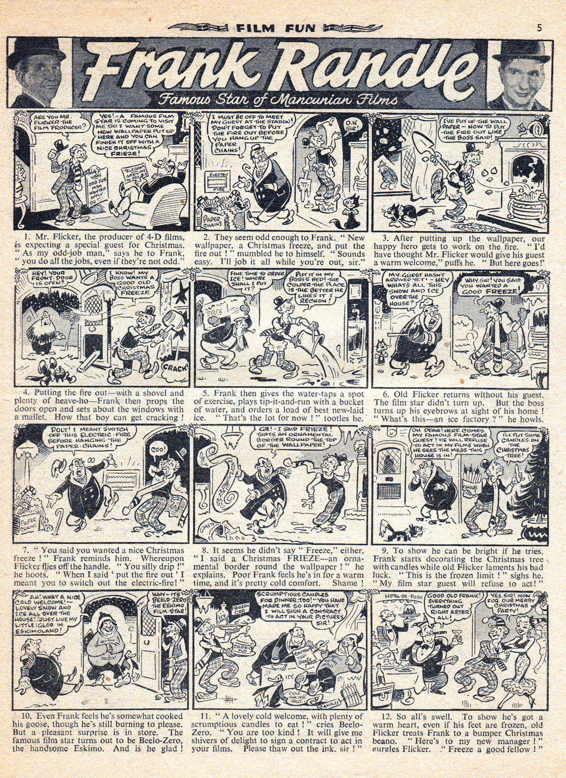BLIMEY! The Blog of British Comics: Christmas comics: FILM FUN (1953)