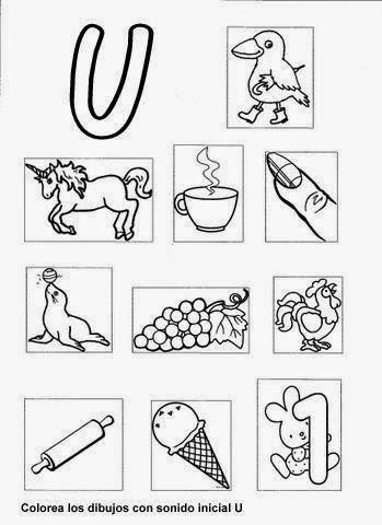Fichas para trabajar la vocal U | Mis recursos didácticos
