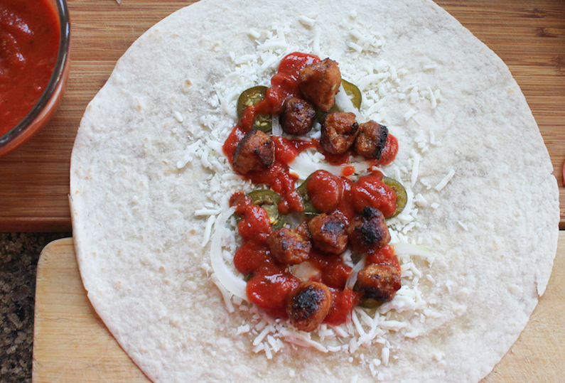 Food Lust People Love: Grilled Pepperoni and Sausage Pizza Wraps