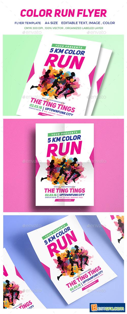 Color Run Festival Flyer - Free Templates