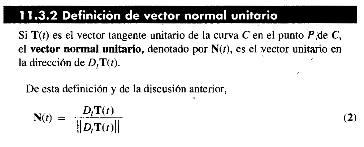 Calculo Vectorial: Vector Tangente Unitario , Normal Unitario y ...