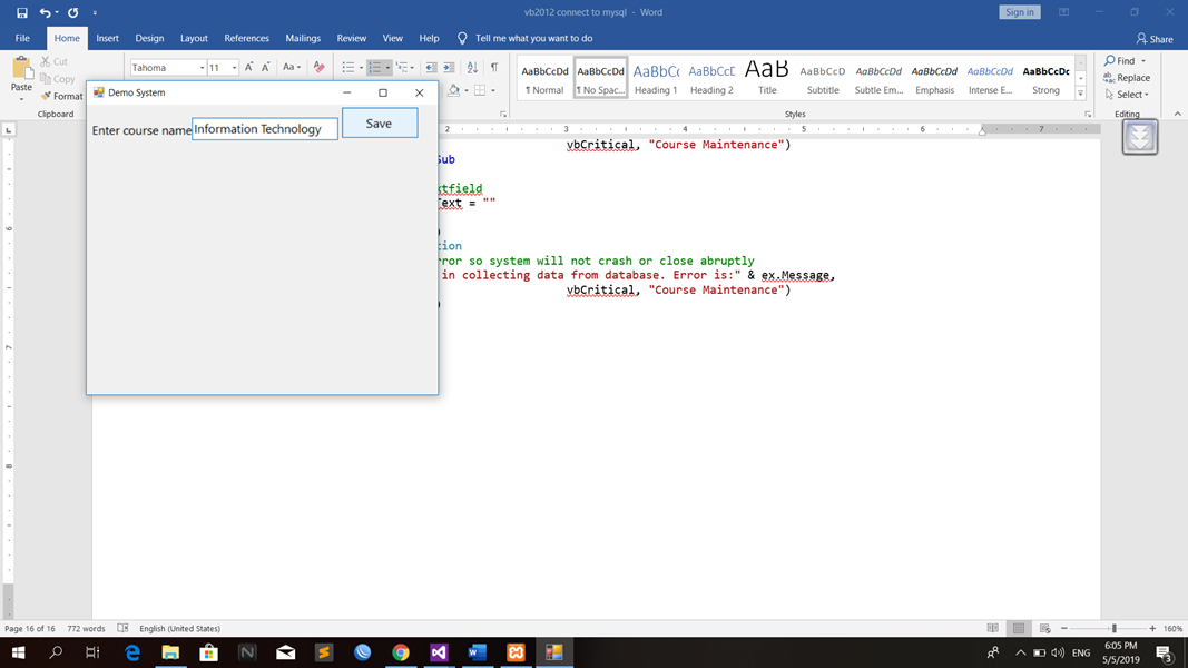 Adding Data to MySQL using VB 2012 ~ Klase Notes Adding Data to MySQL using VB 2012 ~ Klase Notes