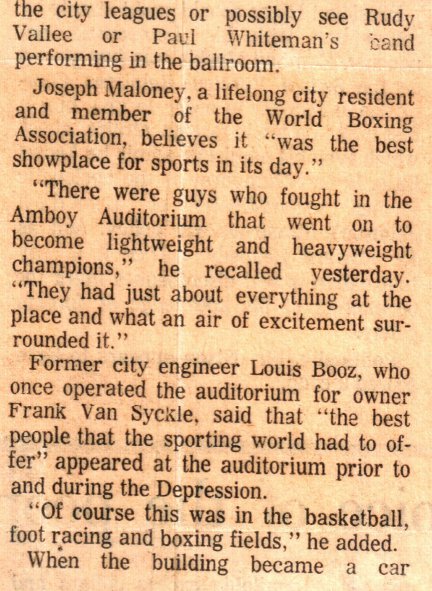 Historic Perth Amboy Virtual Museum: Amboy Auditorium