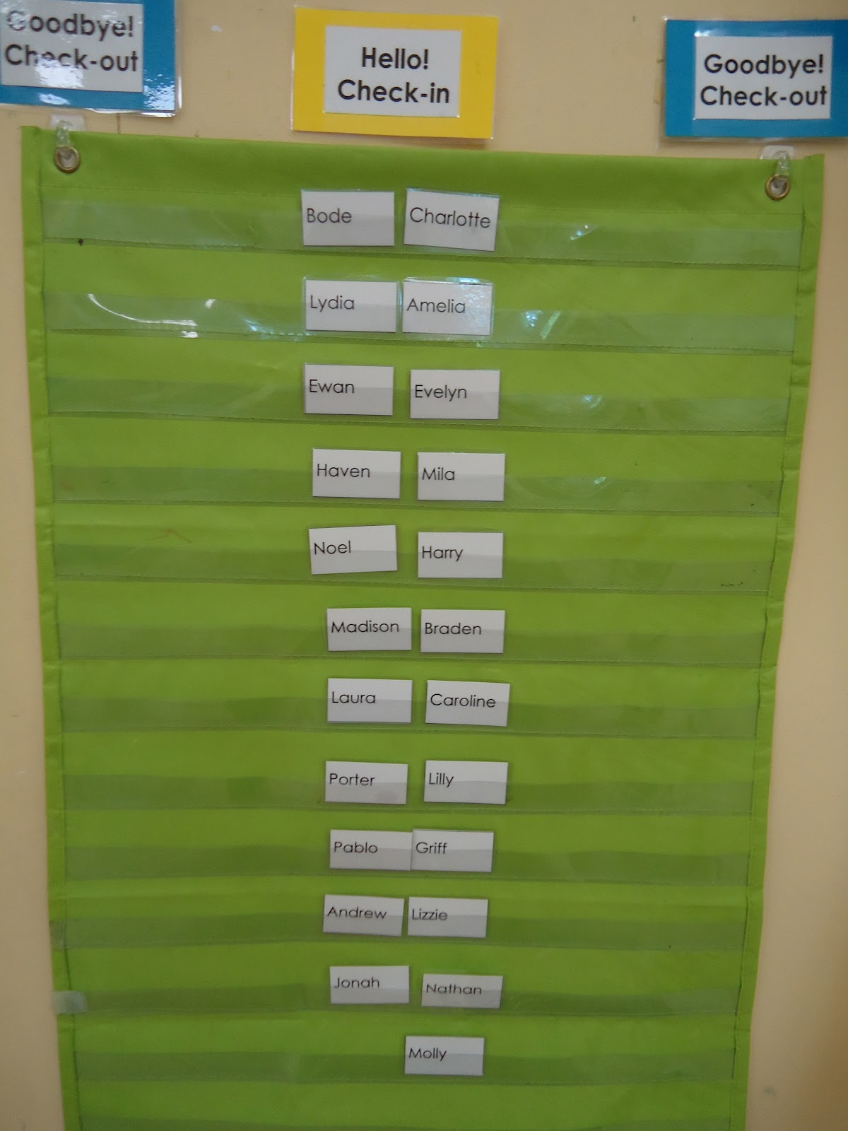 To the Lesson!: Sign In/Out Board