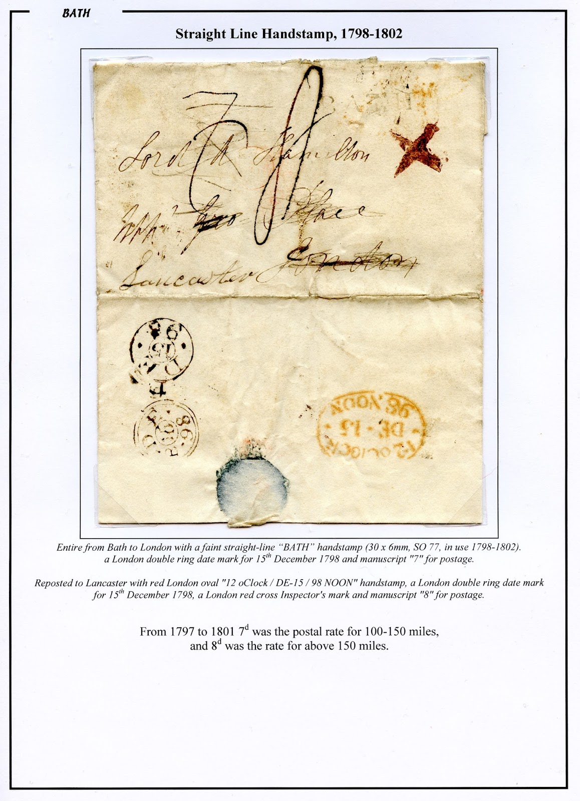 Somerset (& Bristol) Postal History: A few Bath 19th century items