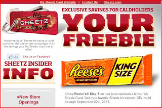 Saving With A Smile: My Sheetz Card: Get Great "Freebiez" (& save on gas!)