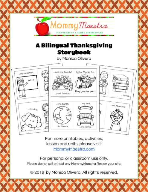 Mommy Maestra: A Printable Bilingual Thanksgiving Storybook