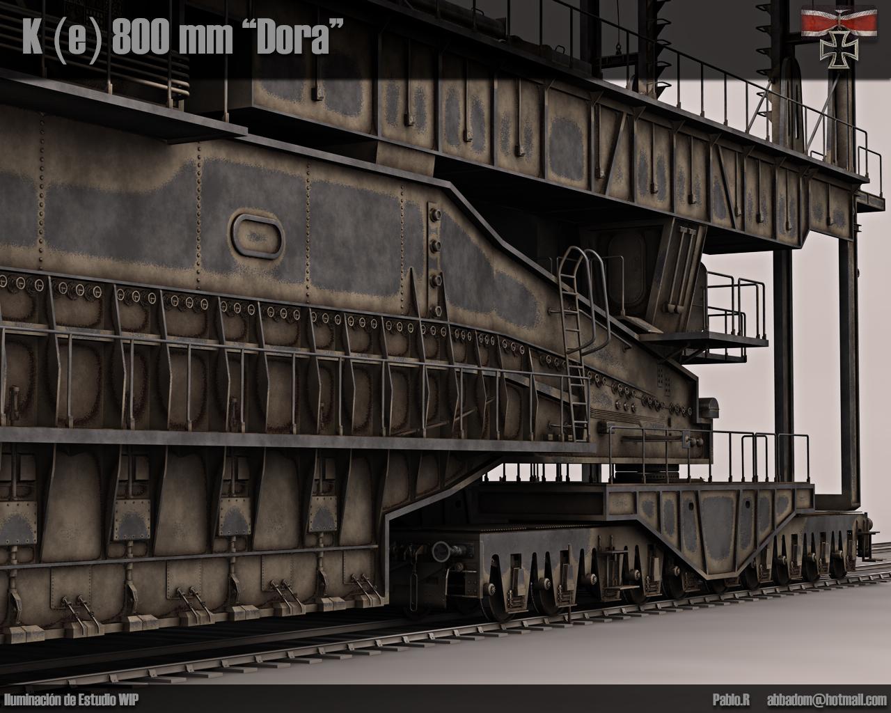 German Railgun K(E) "Dora" | 3D Infografías