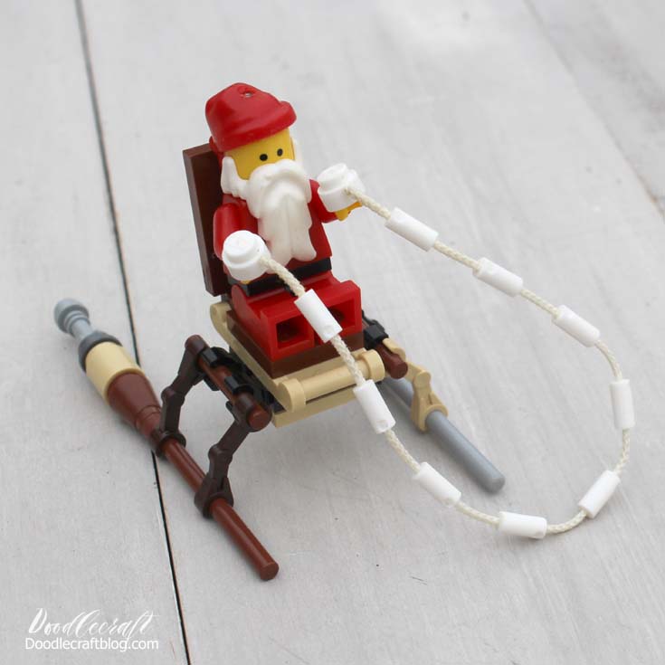 Lego Santa Sleigh Ornament Build DIY