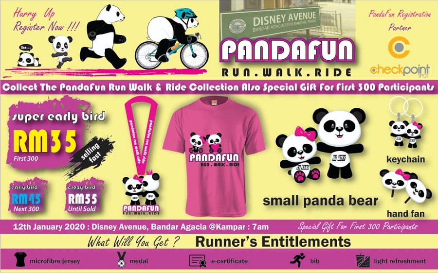 RUNNERIFIC: 5KM Panda Fun Run Walk Ride 2020