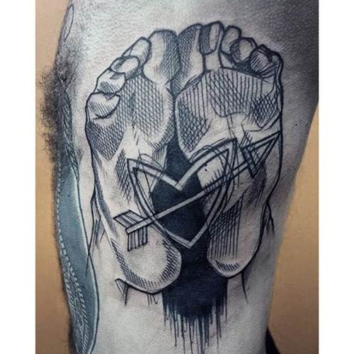 The Gritty Sketch Style Tattoos Of Lea Nahon : Noda Luka