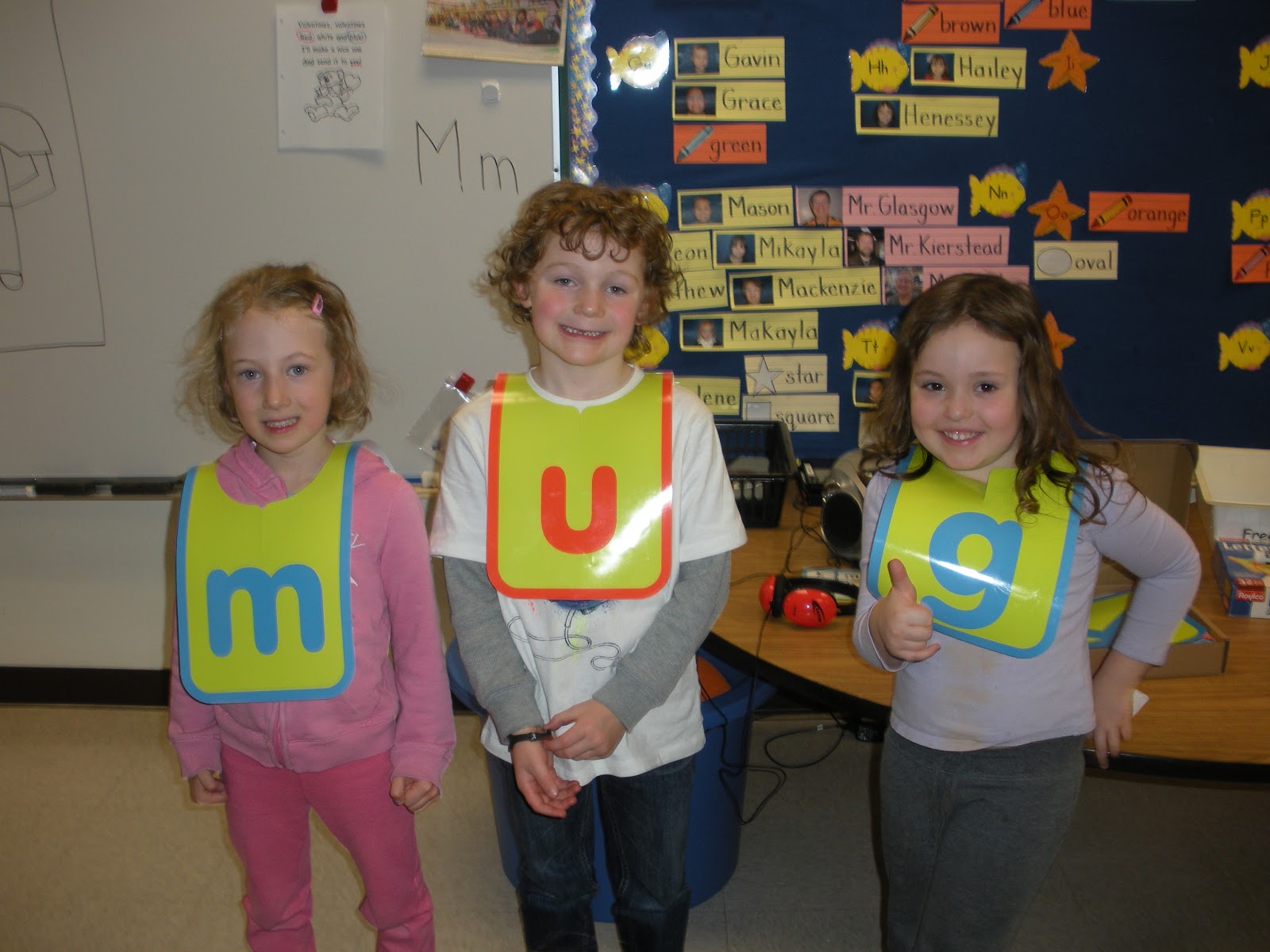 learning and laughter: Letter Vests - Making Words!