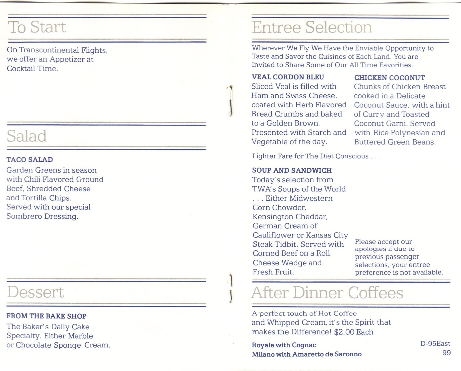 Airlines Past & Present: TWA Ambassador Class, First Class & Domestic ...