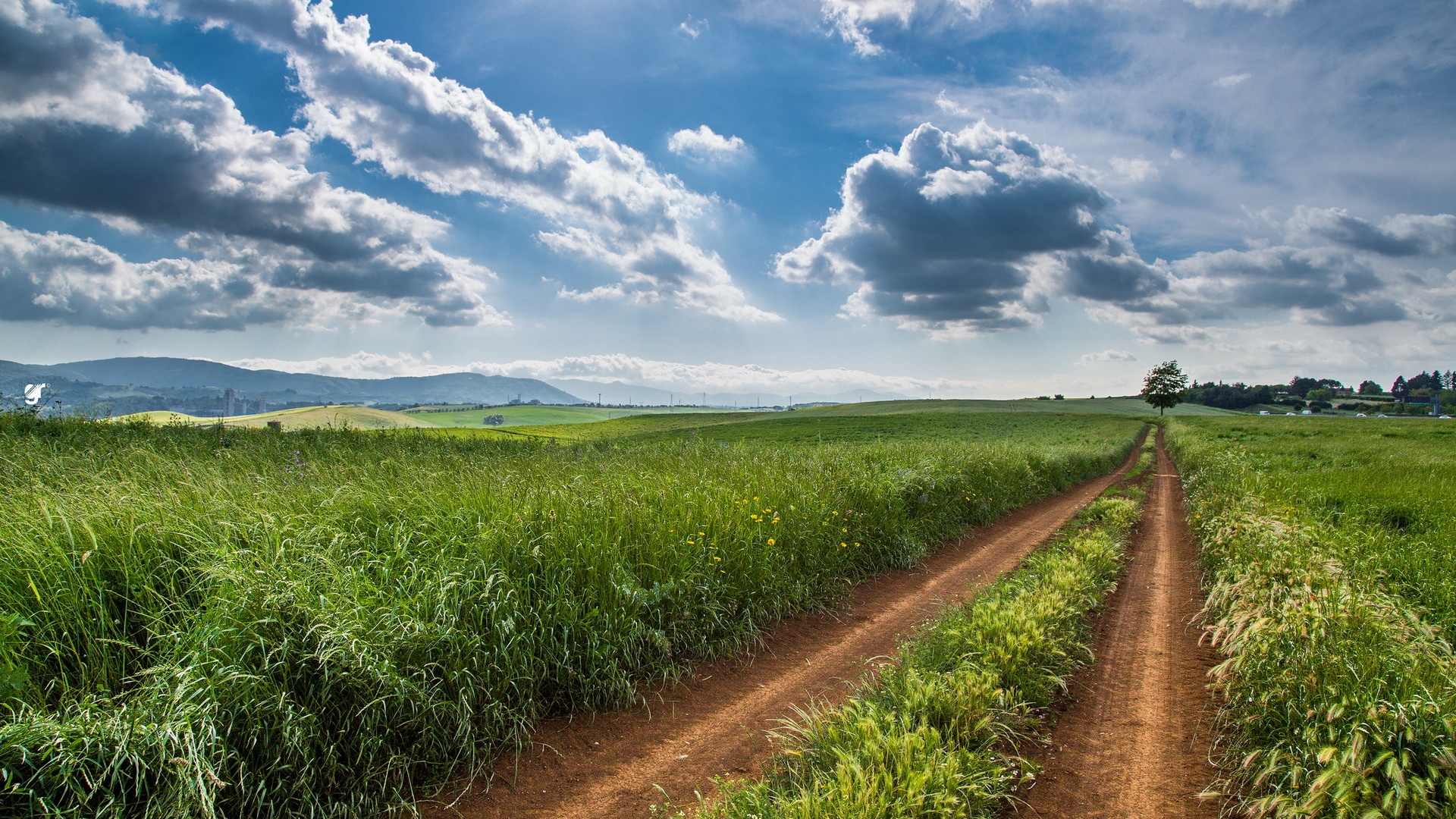 Farm fields road clouds - High Definition Wallpapers - HD wallpapers