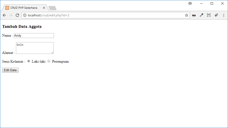 Tutorial Lengkap CRUD PHP MySQLi Part (5) Edit Data Database MySQLi ... Tutorial Lengkap CRUD PHP MySQLi Part (5) Edit Data Database MySQLi ...
