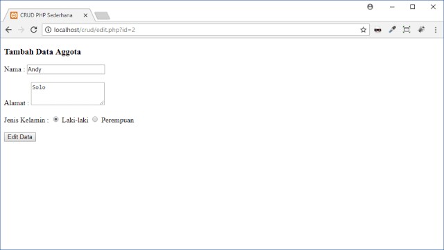 Tutorial Lengkap CRUD PHP MySQLi Part (5) Edit Data Database MySQLi ... Tutorial Lengkap CRUD PHP MySQLi Part (5) Edit Data Database MySQLi ...