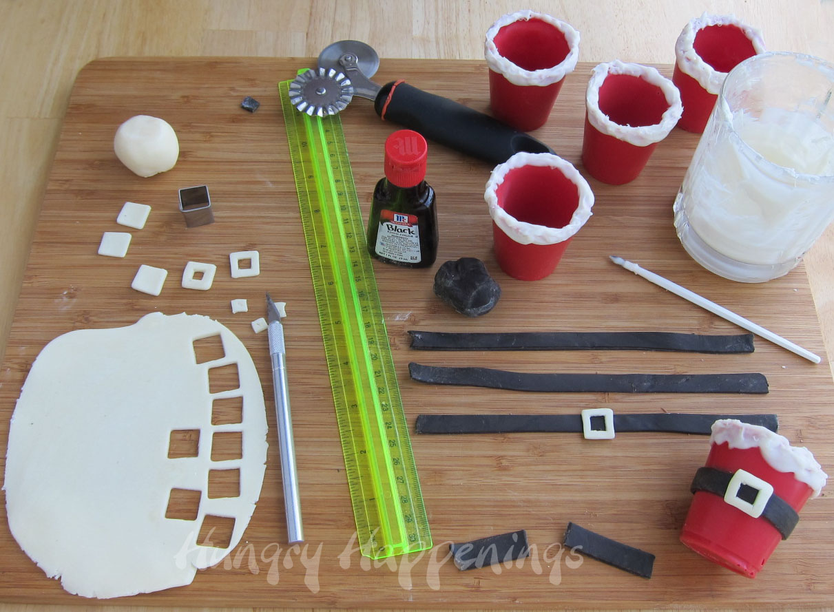 Edible Santa Suit Candy Cups filled with Christmas Candy
