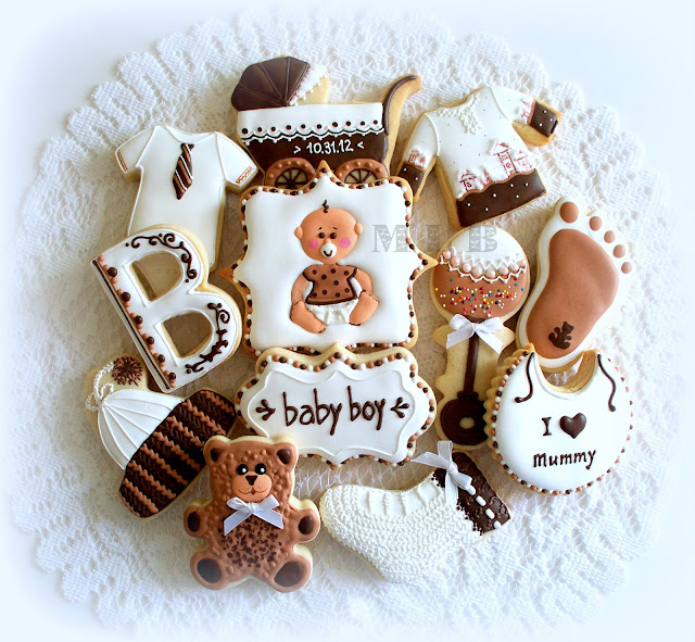 My little bakery 🌹: Baby Boy cookie set.....