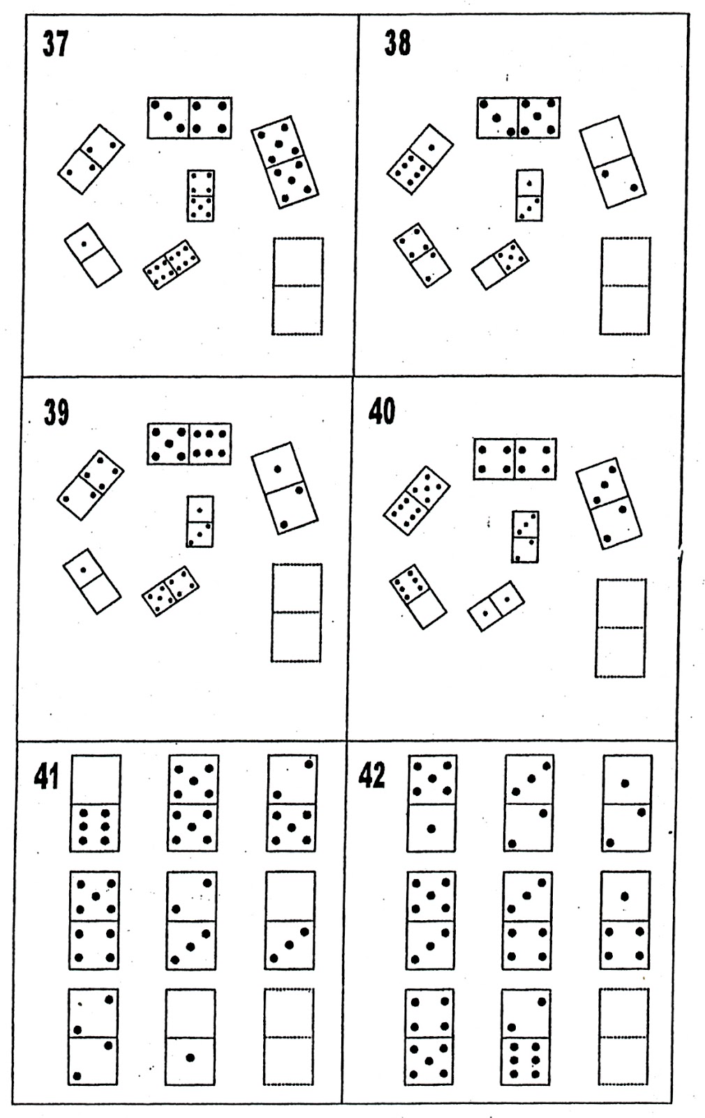 PSICOMETRÍA: TEST DE DOMINÓ