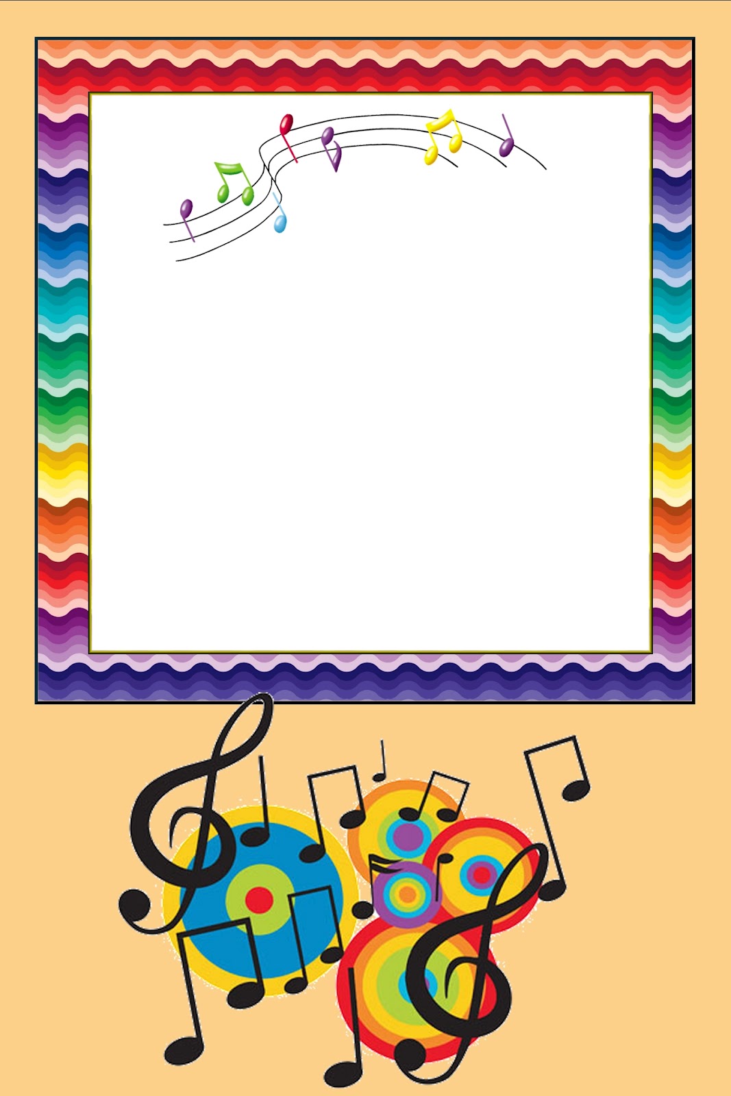 Imagenes de marcos con notas musicales - Imagui
