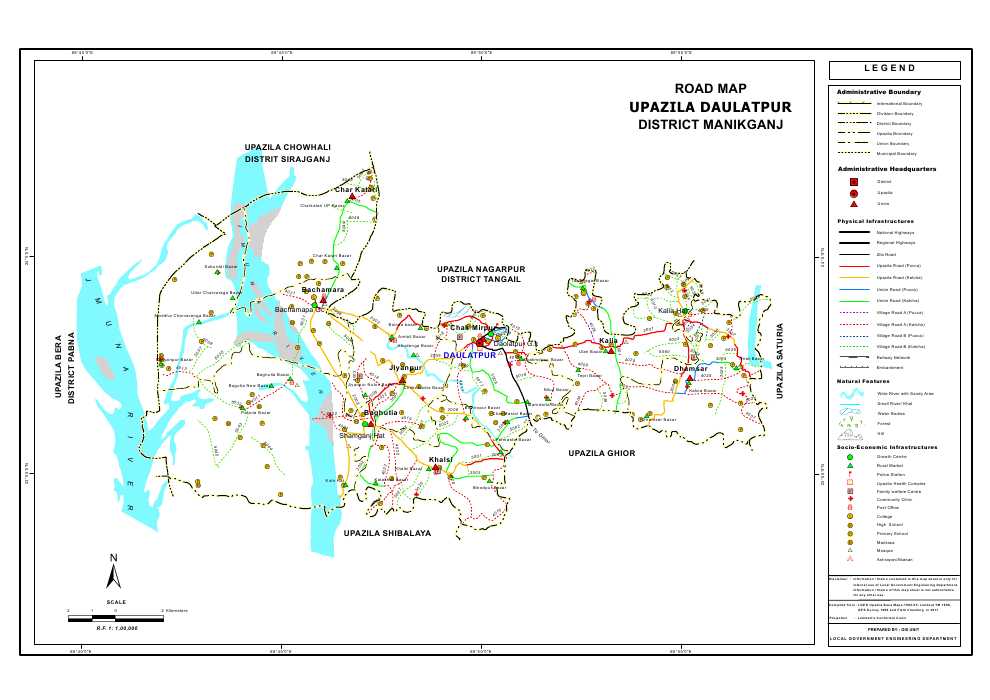 Mouza & Land Use Maps of Daulatpur Upazila, Manikganj, Bangladesh ...