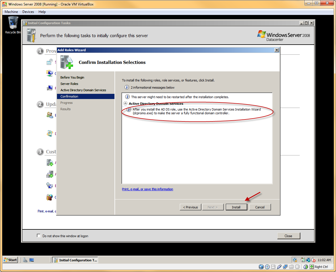 How to setup Active Directory Domain Services on Windows Server 2008 ...