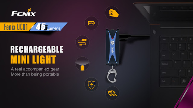 Sun Flashlight จำหน่าย ไฟฉายประสิทธิภาพสูง: ไฟฉายพวงกุญแจ Fenix UC01