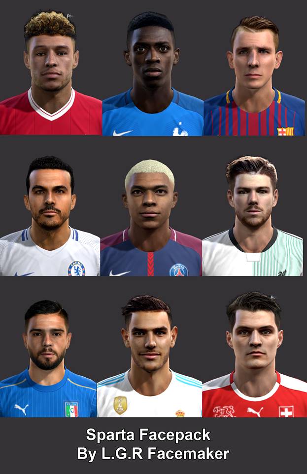 FB : PES 2013 Sparta Face Pack By L.G.R Facemaker