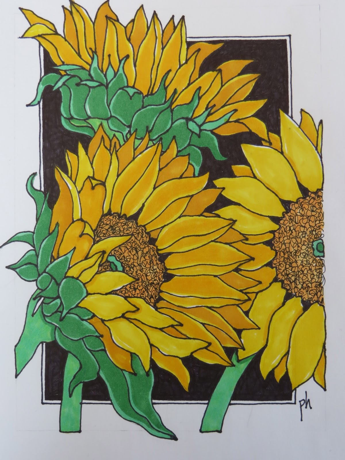 Your Inner Prism: LESSON IV - Part 4: Painting Sunflowers Challenge