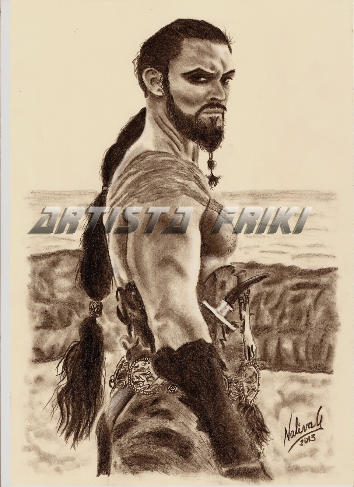 Artista Friki: Retrato de Khal Drogo