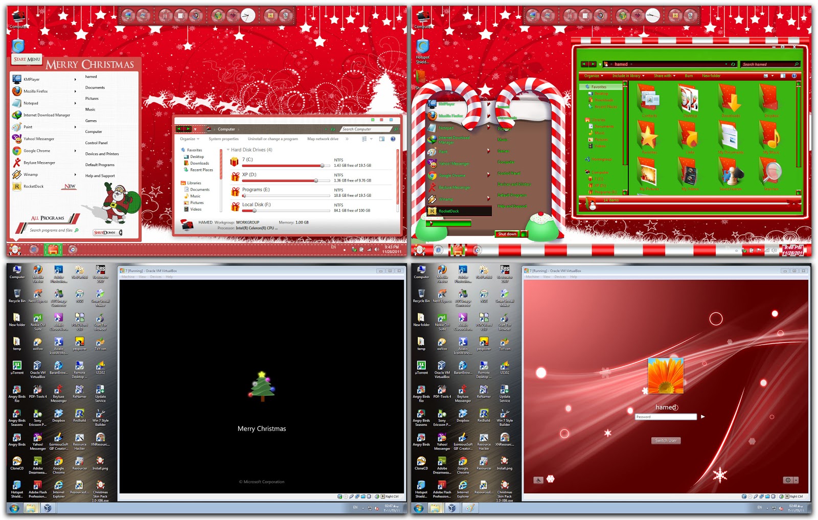 Transform windows 7 to Christmas - Seven Astrals