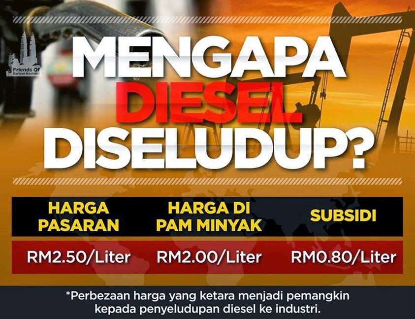 Hapuskan sindikit seludup diesel di Malaysia
