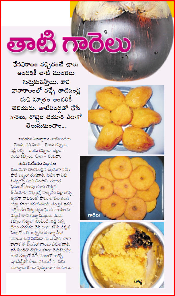 CHODAVARAMNET: SPECIAL RECIPES FOR SUMMER 2013 - TATI GARELU - TATIKAYA ...