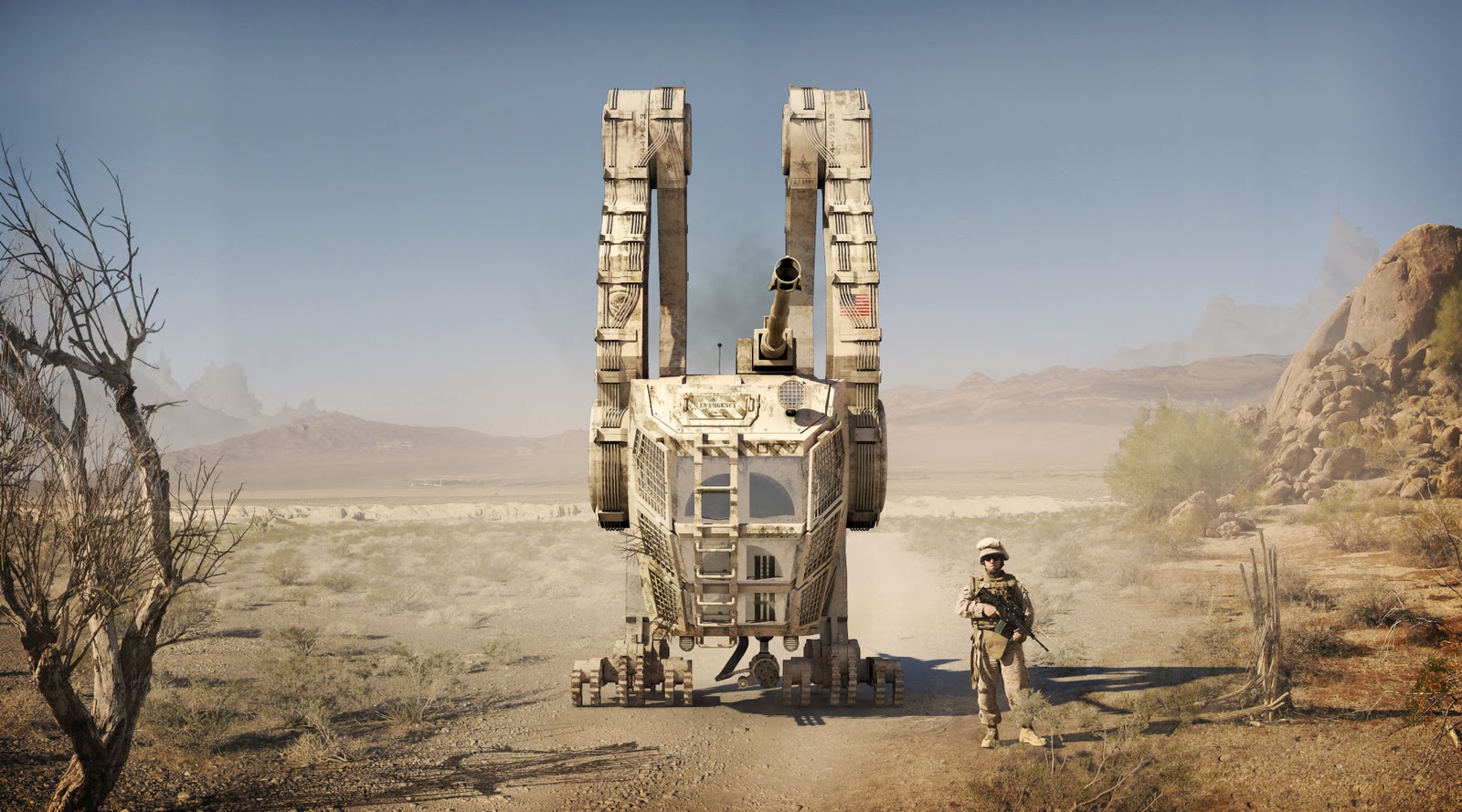 Art of Gurmukh Bhasin: Desert Army Mech Final views