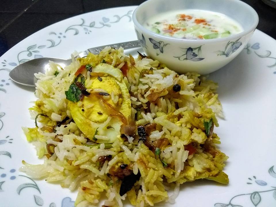 Hyderabadi egg dum biryani