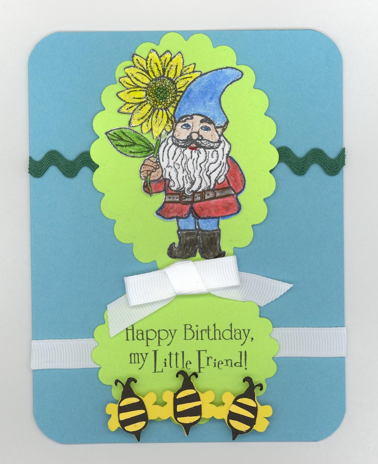 Created by Sunshine HoneyBee: Garden Gnome Birthday Card