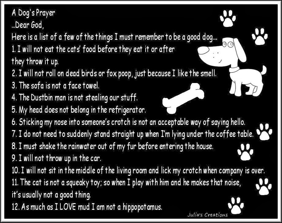 Julia's Creations: A Dog's Prayer