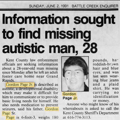 Quick Entry # 2: Missing-Gordon Thomas Page Jr. - CrimeBlogger1983