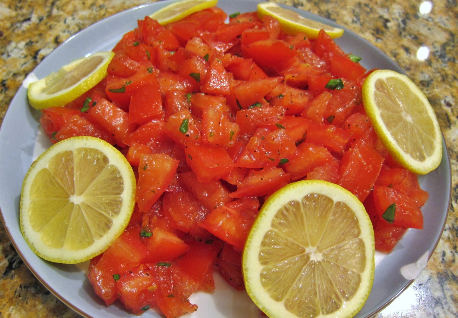 The Vegan Chronicle: Tomato Salad with Lemon and Agave