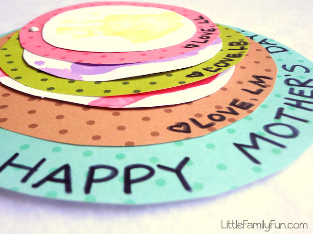 Little Family Fun: Handprint Circles Mother's Day Card