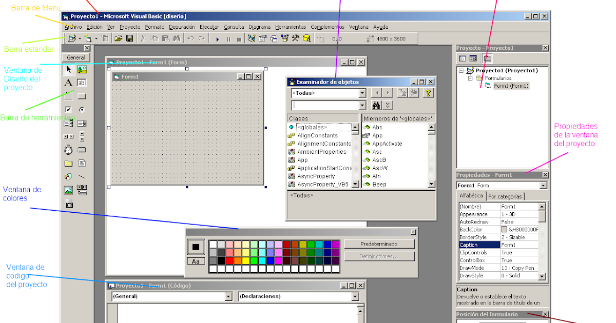 Lenguaje Visual Basic: Interfaz de Visual Basic