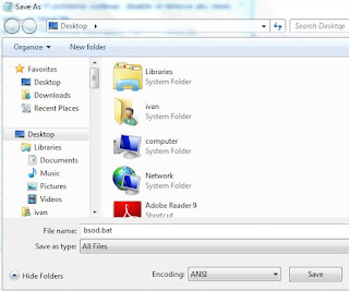 Computer Tips & Tricks: Create Fake Blue Screen Of Death